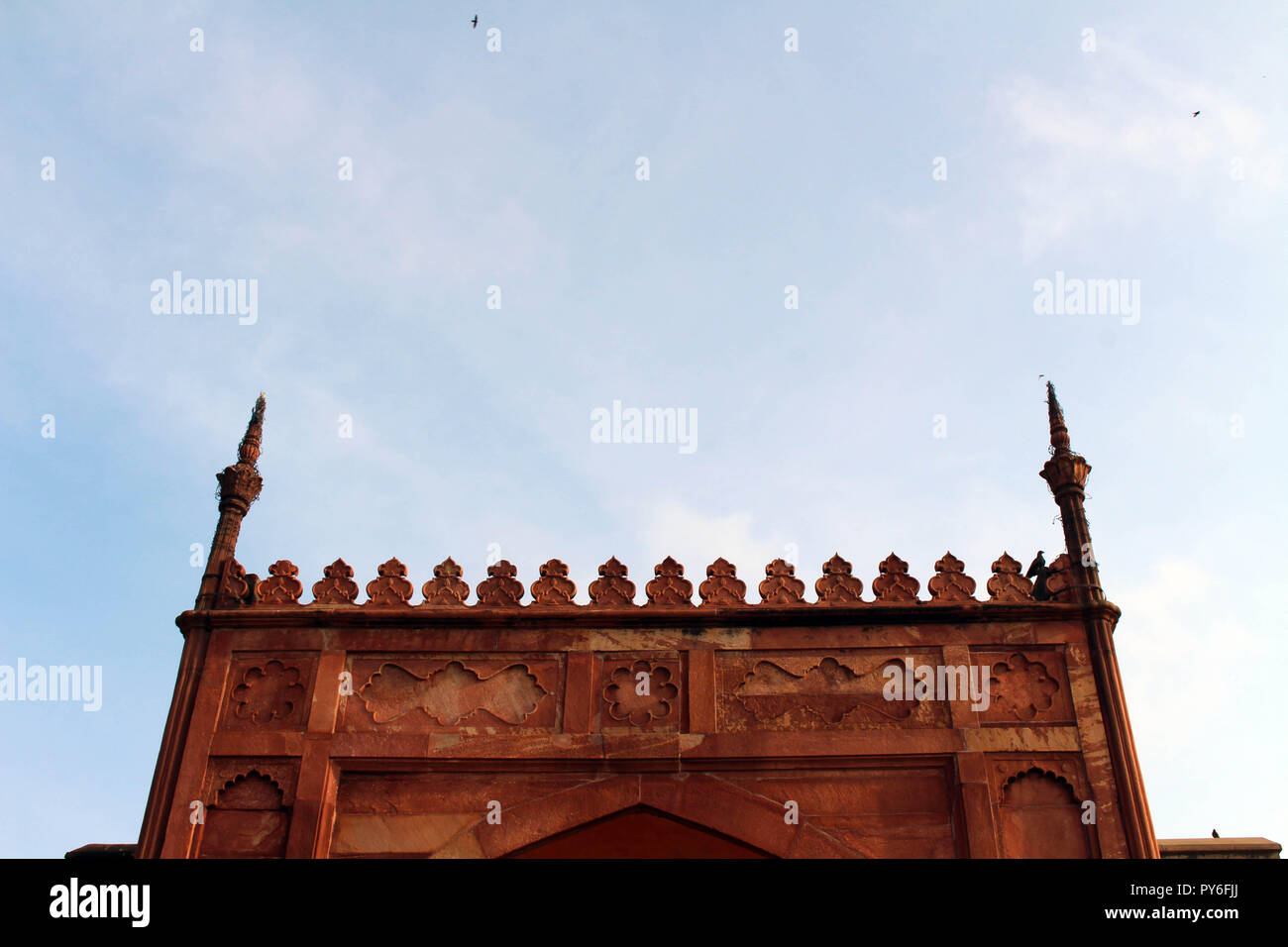 The magnificent detail of architecture inside the complex of Agra Fort ...