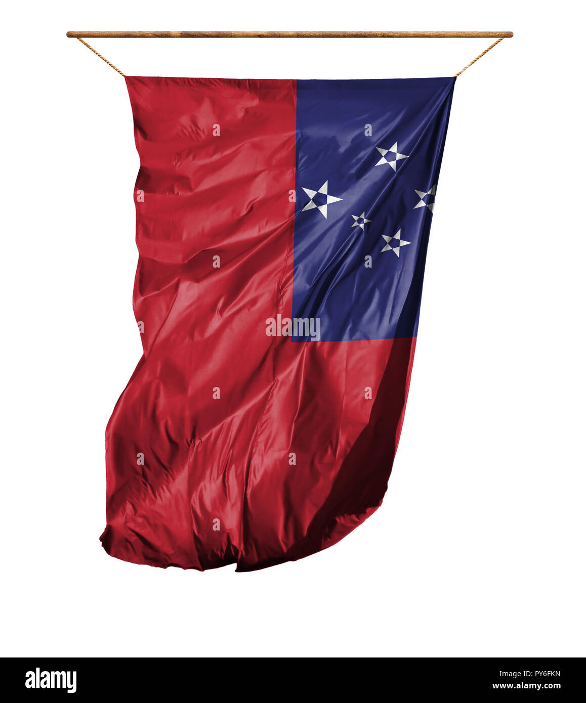 Flag of Samoa. Vertical flag.Isolated on a white background Stock Photo ...