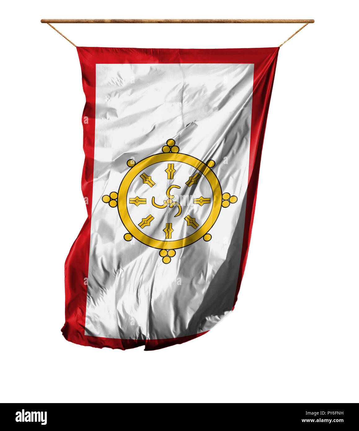 Flag of Sikkim. Vertical flag.Isolated on a white background Stock ...
