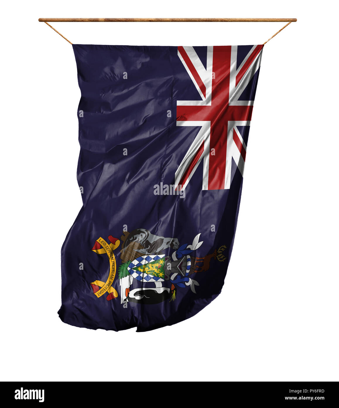 Flag of south georgia and the south sandwich islands hi-res stock ...