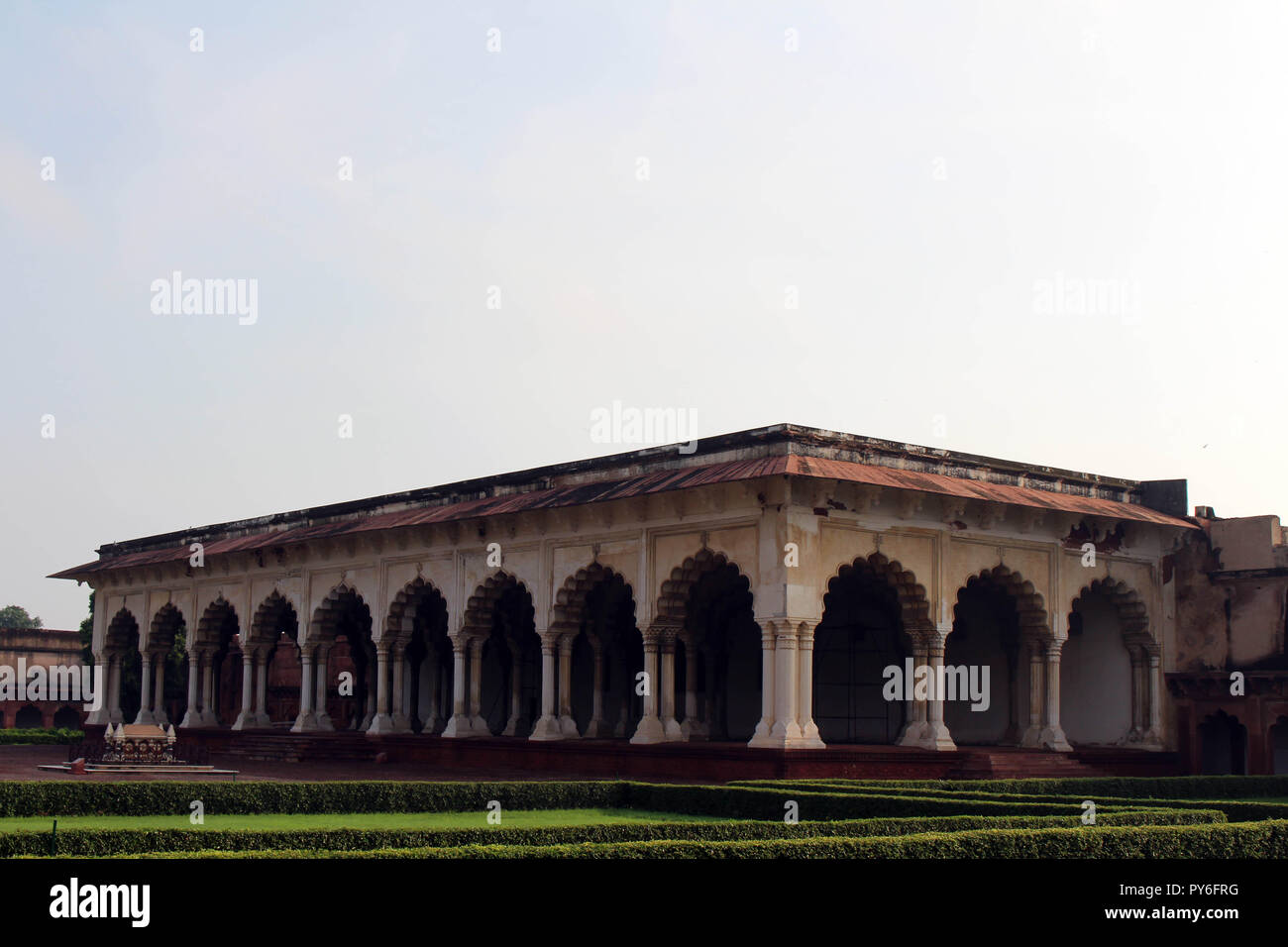 The magnificent detail of architecture inside the complex of Agra Fort ...