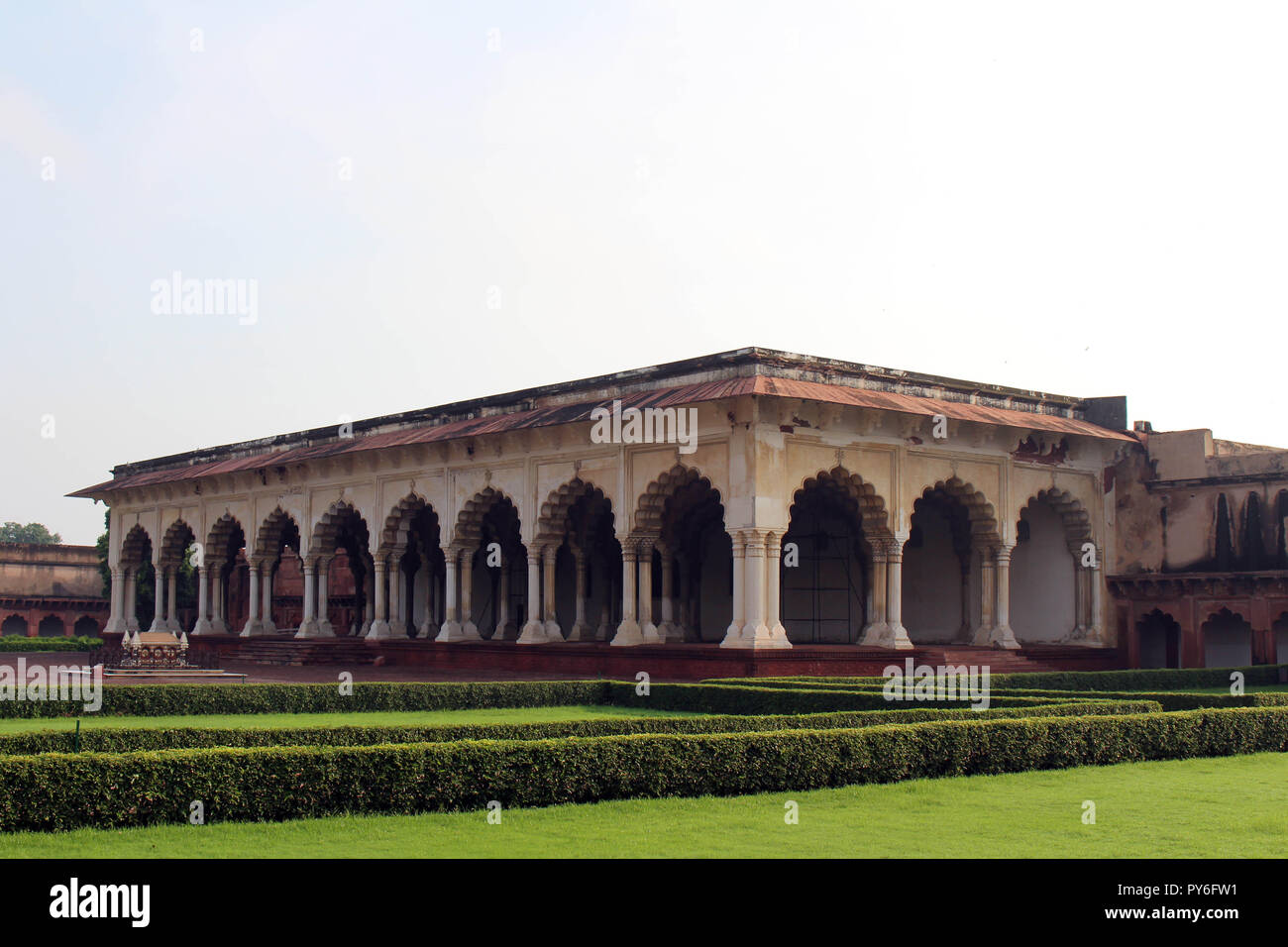 The magnificent detail of architecture inside the complex of Agra Fort ...
