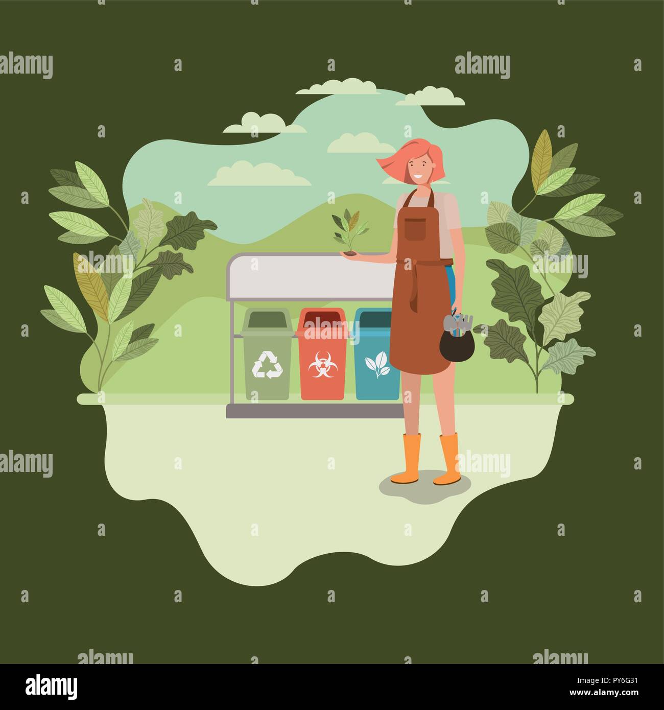 Recycle forestry Stock Vector Images - Alamy