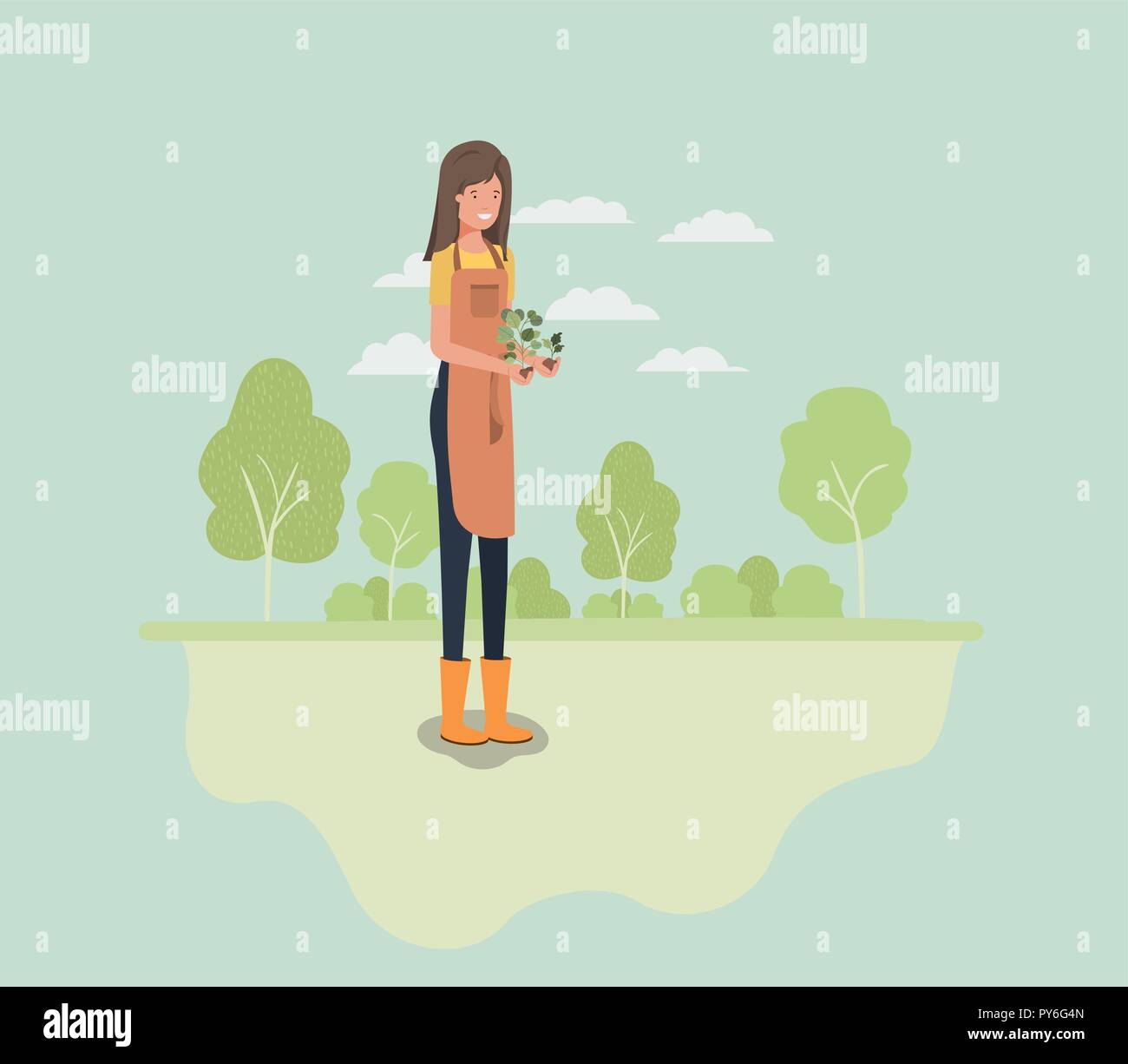Forestry Planting Stock Vector Images Alamy