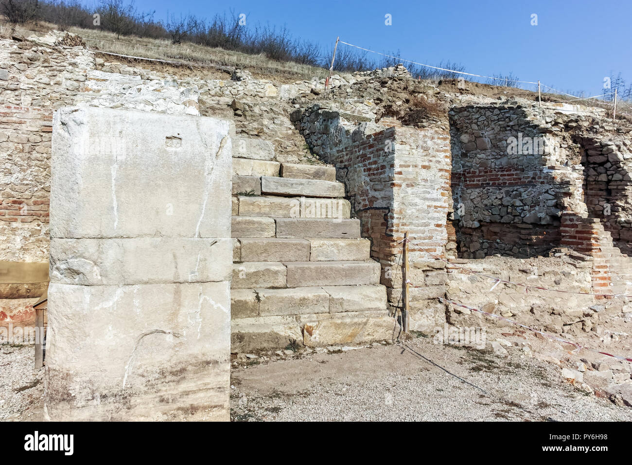 Ruins of ancient city Heraclea Sintica - built by Philip II of Macedon ...