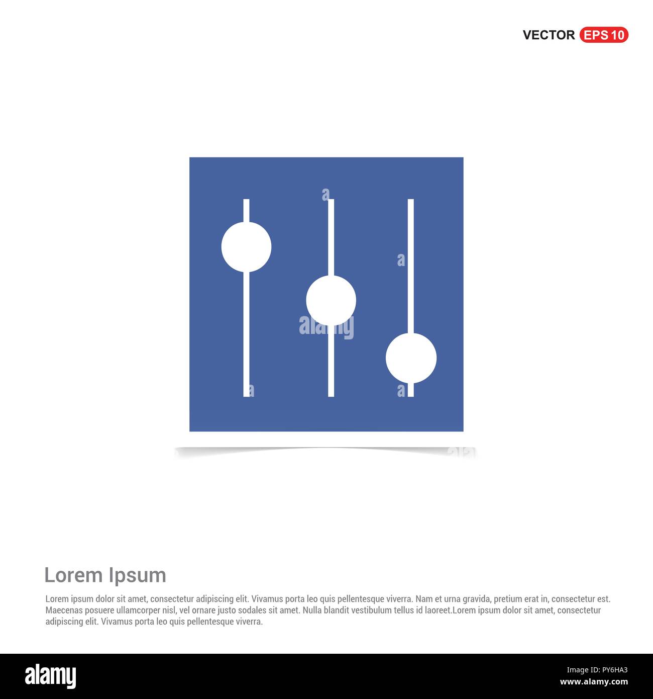 Equalizer icon - Blue photo Frame Stock Vector Image & Art - Alamy
