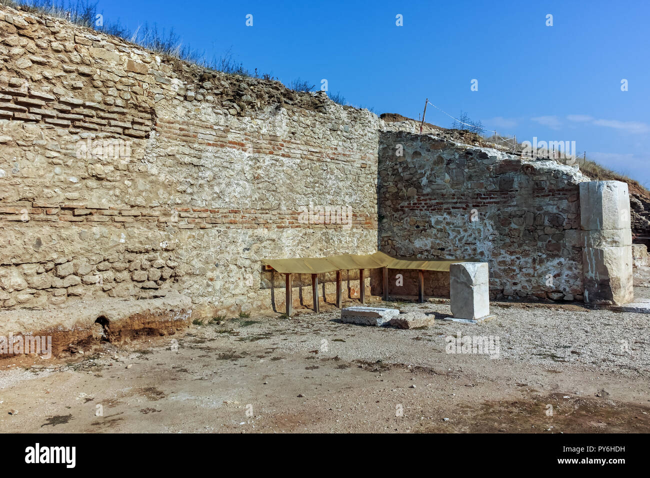 Ruins of ancient city Heraclea Sintica - built by Philip II of Macedon ...