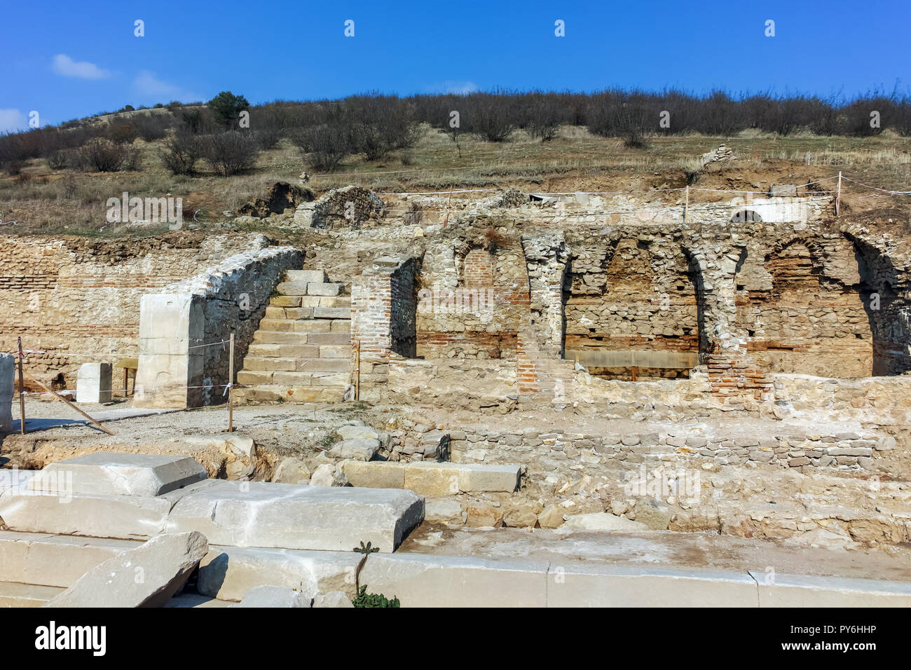 Ruins of ancient city Heraclea Sintica - built by Philip II of Macedon ...