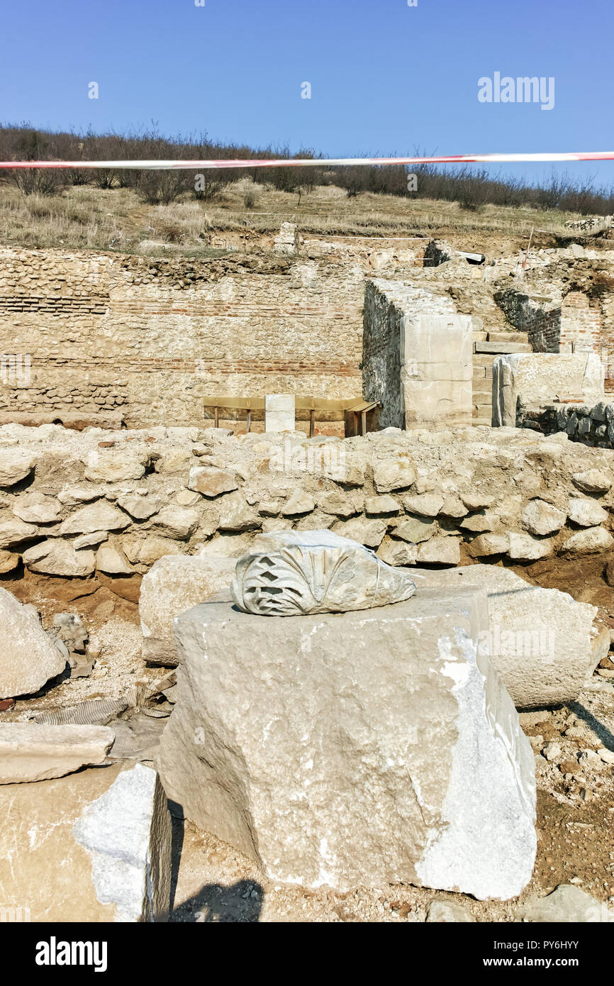 Ruins of ancient city Heraclea Sintica - built by Philip II of Macedon ...