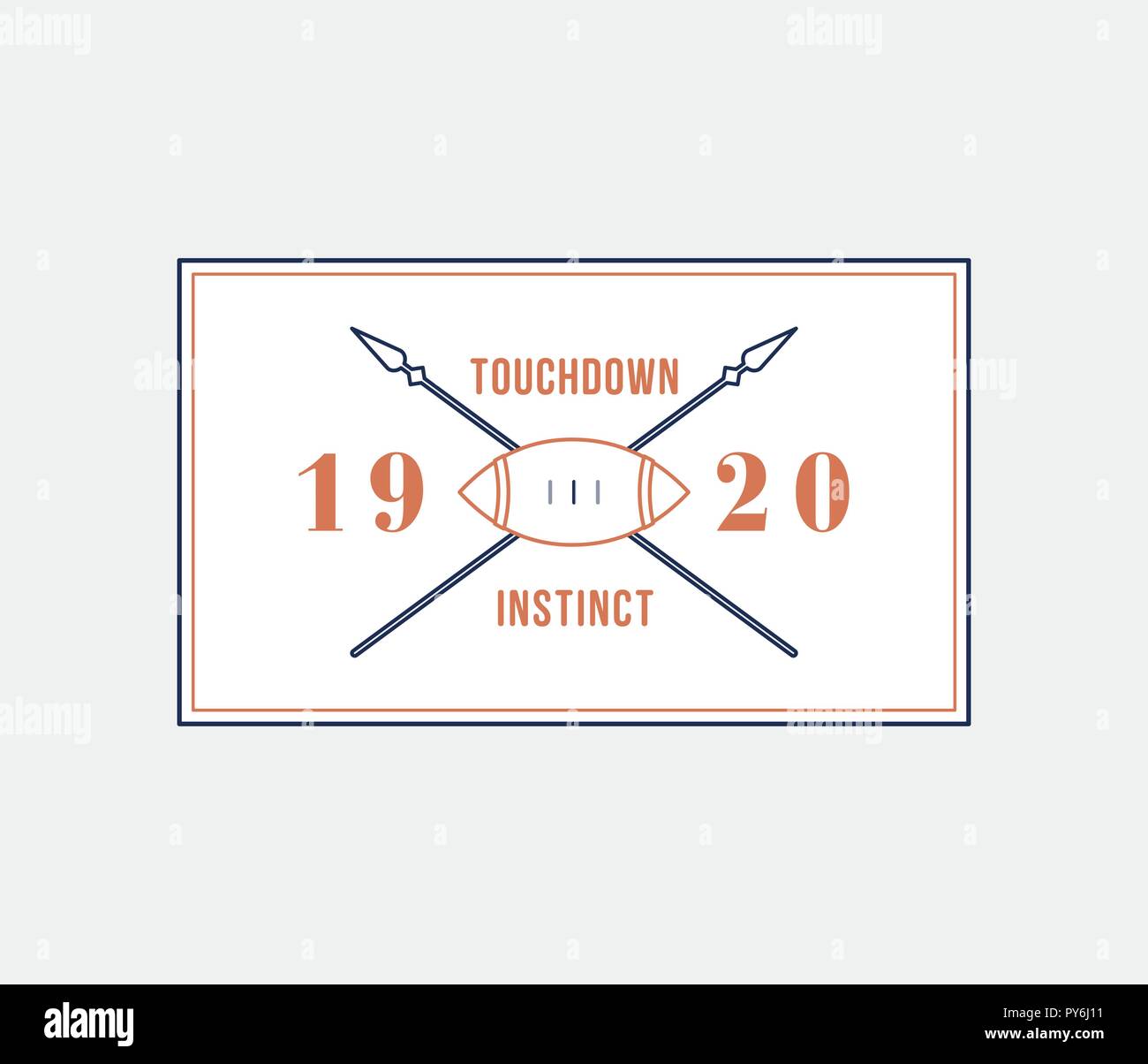 American football touchdown instinct is a vector illustration about ...
