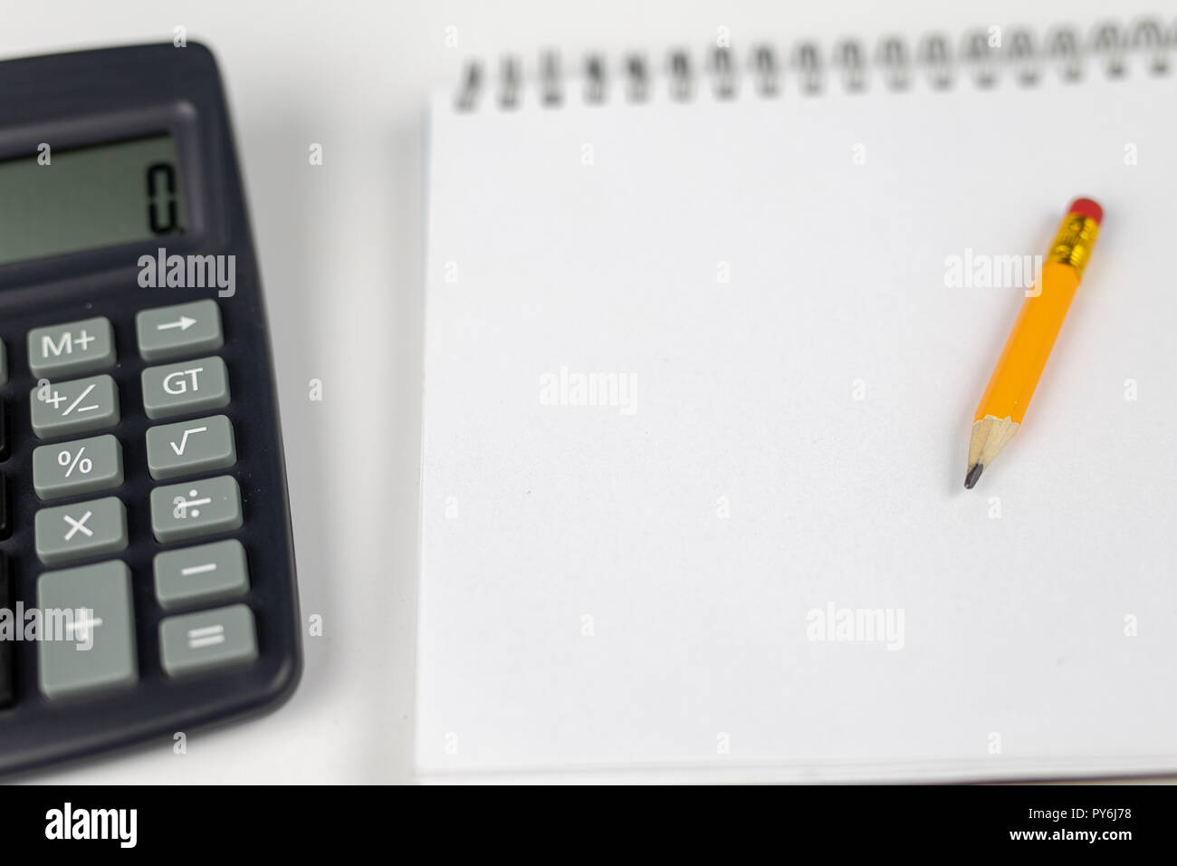 Notebook for taking notes and pencil on the office table. Accessories ...