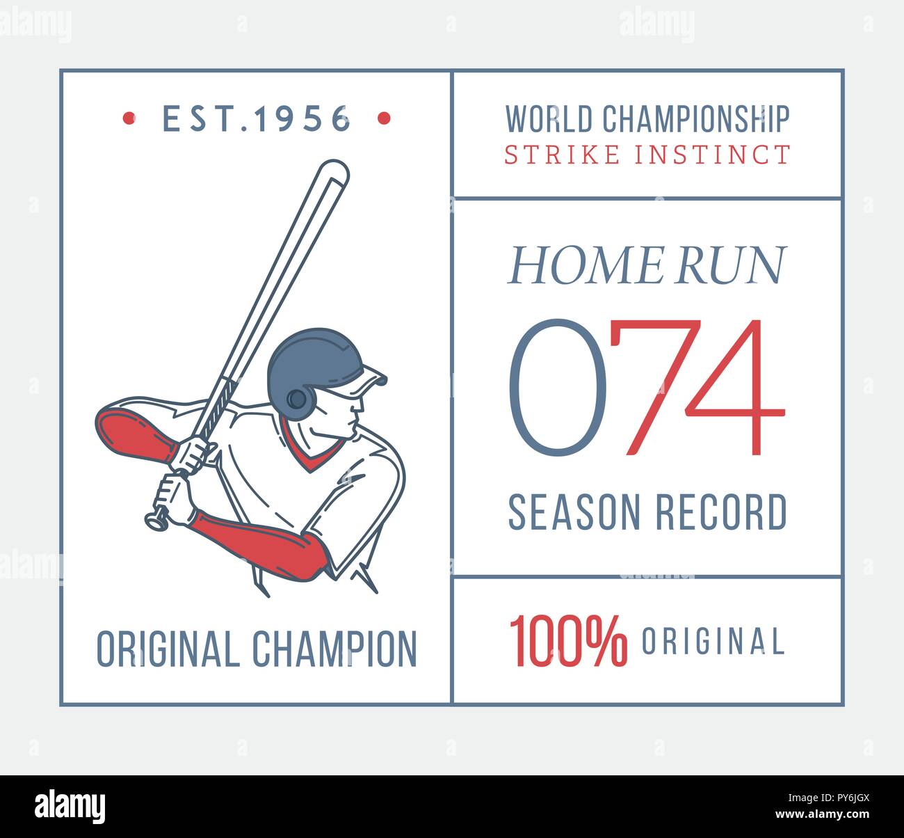 Baseball home run original champion is a vector illustration about ...