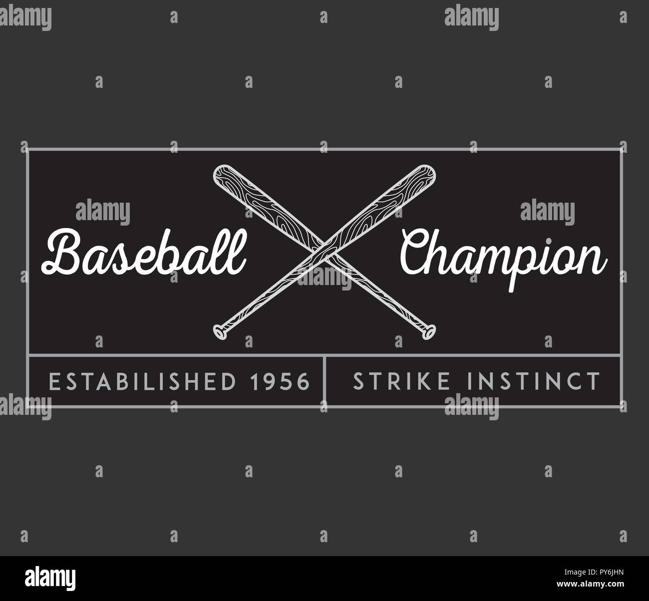 Baseball strike instinct white on black is a vector illustration about ...