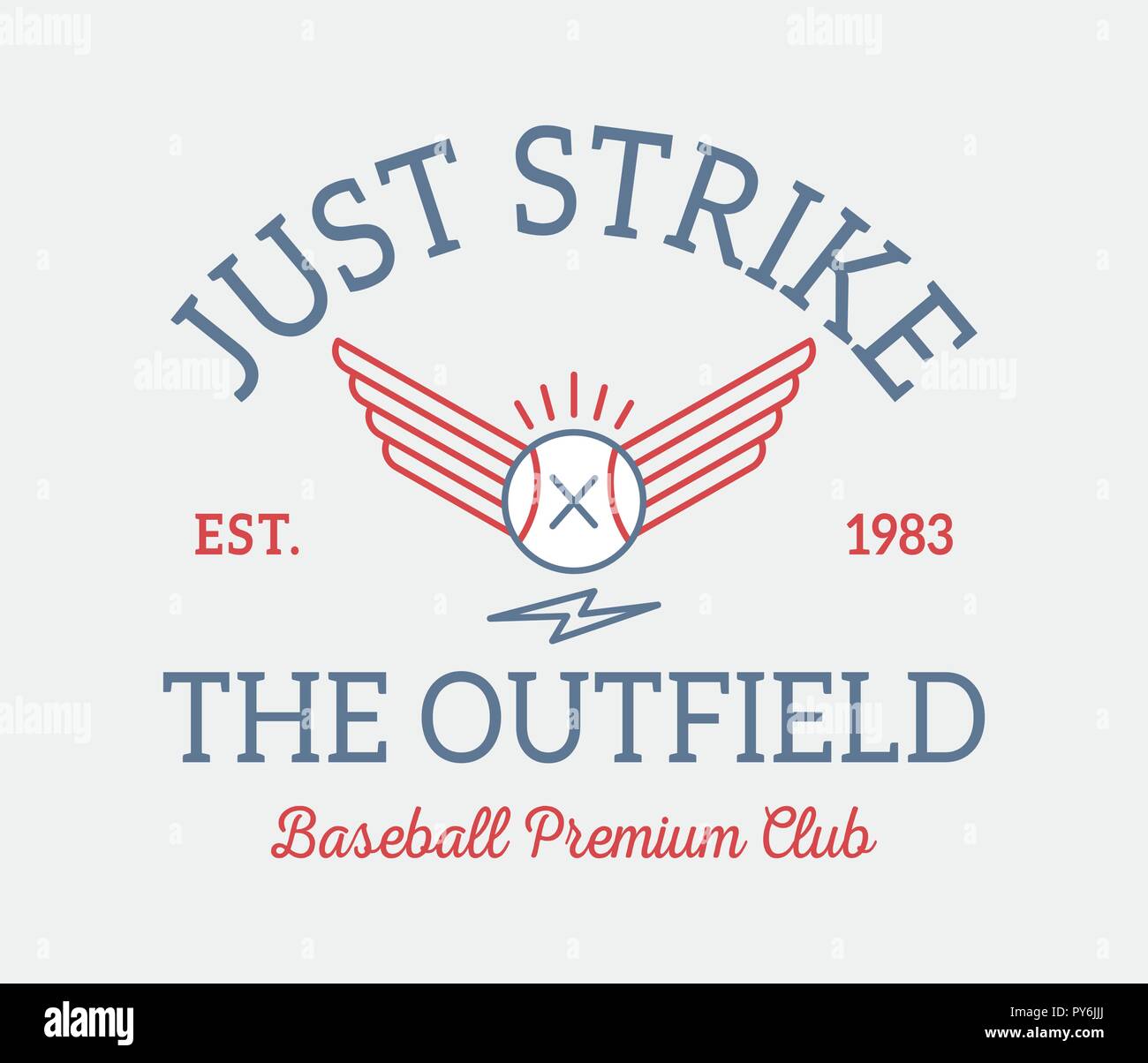 Just strike the outfield is a vector illustration about sport Stock ...