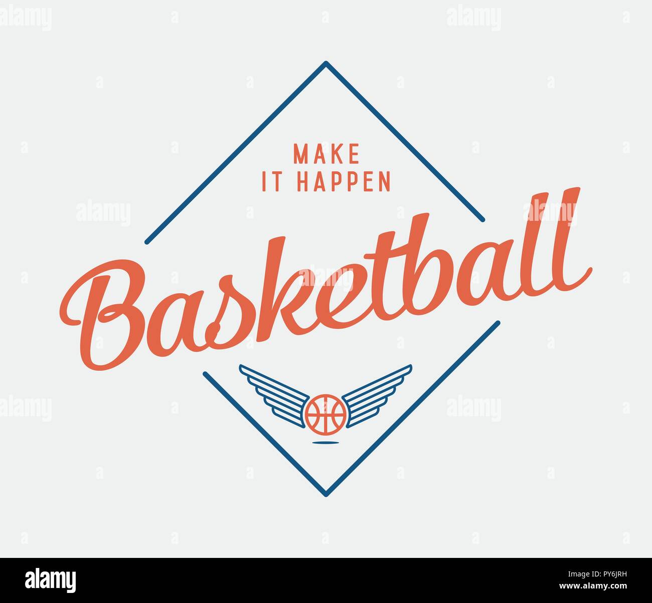 basketball make it happen is a vector illustration about sport Stock ...