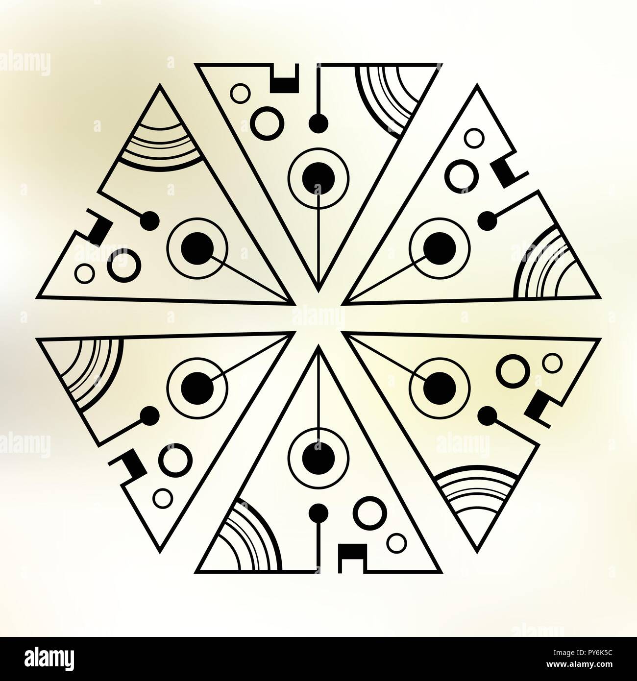 Six triangles Stock Vector Images - Alamy