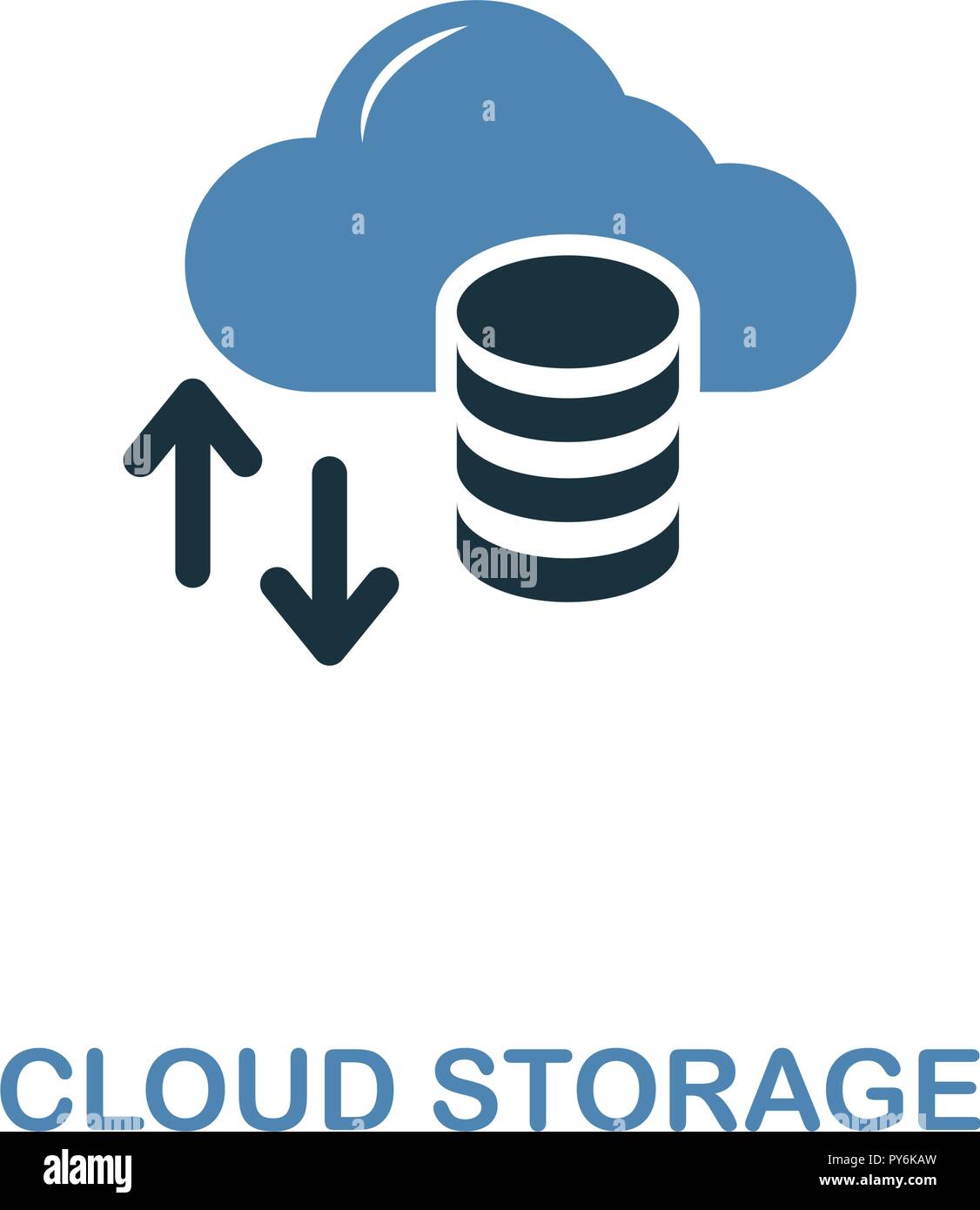 Cloud Storage creative icon in two colors. Premium style design from ...