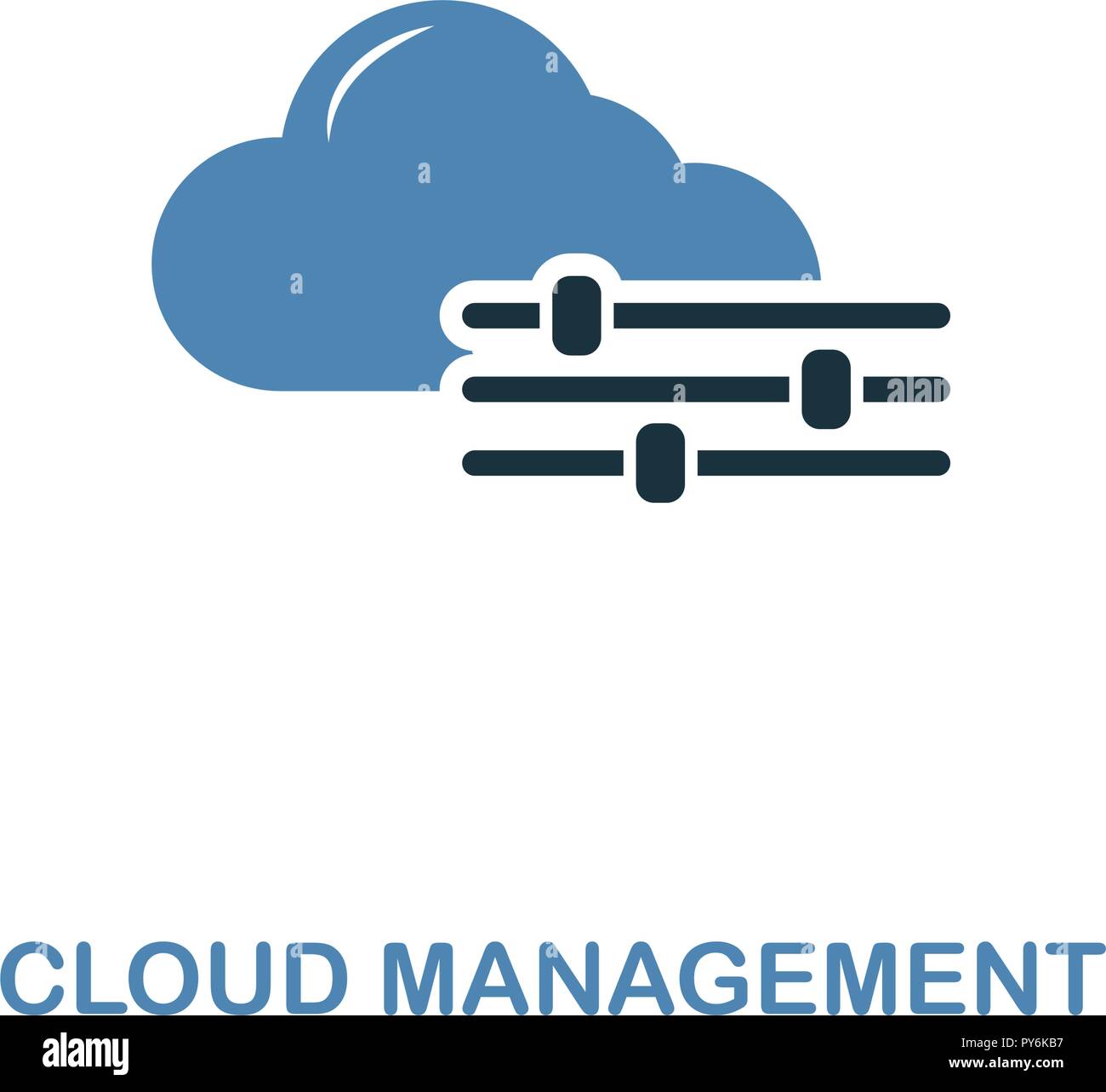 Cloud Management creative icon in two colors. Premium style design from ...