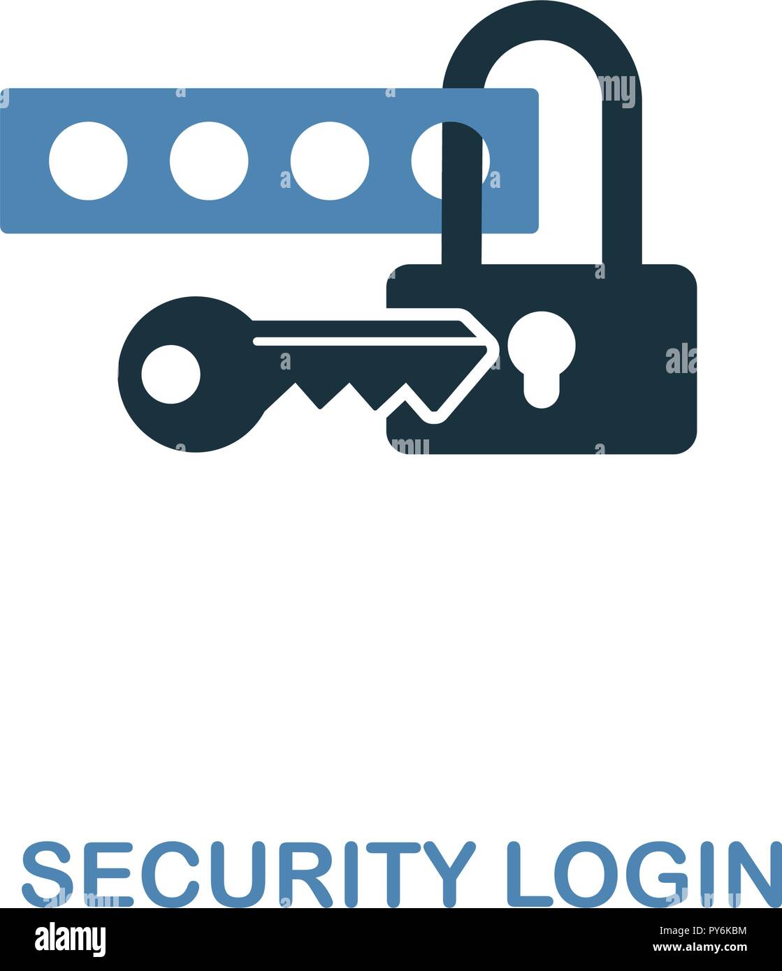 Security Login creative icon in two colors. Premium style design from ...