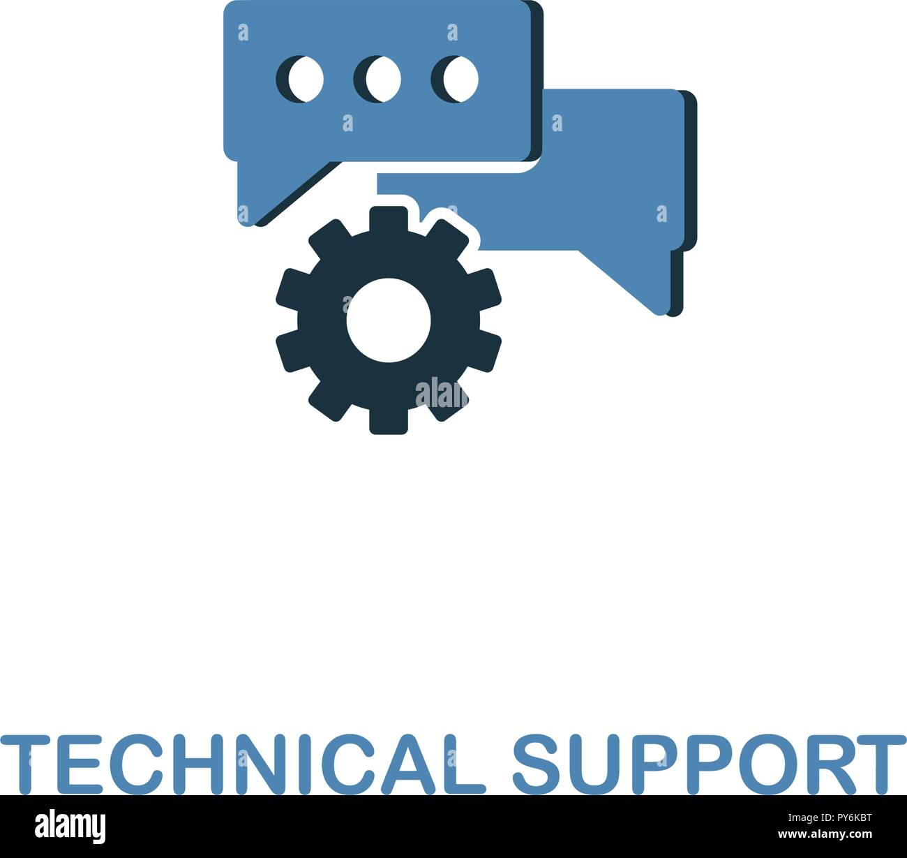 Technical Support creative icon in two colors. Premium style design from web development icons ...