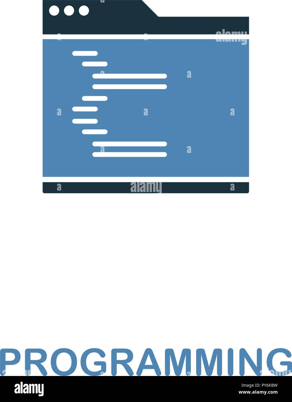 Programming creative icon in two colors. Premium style design from web ...