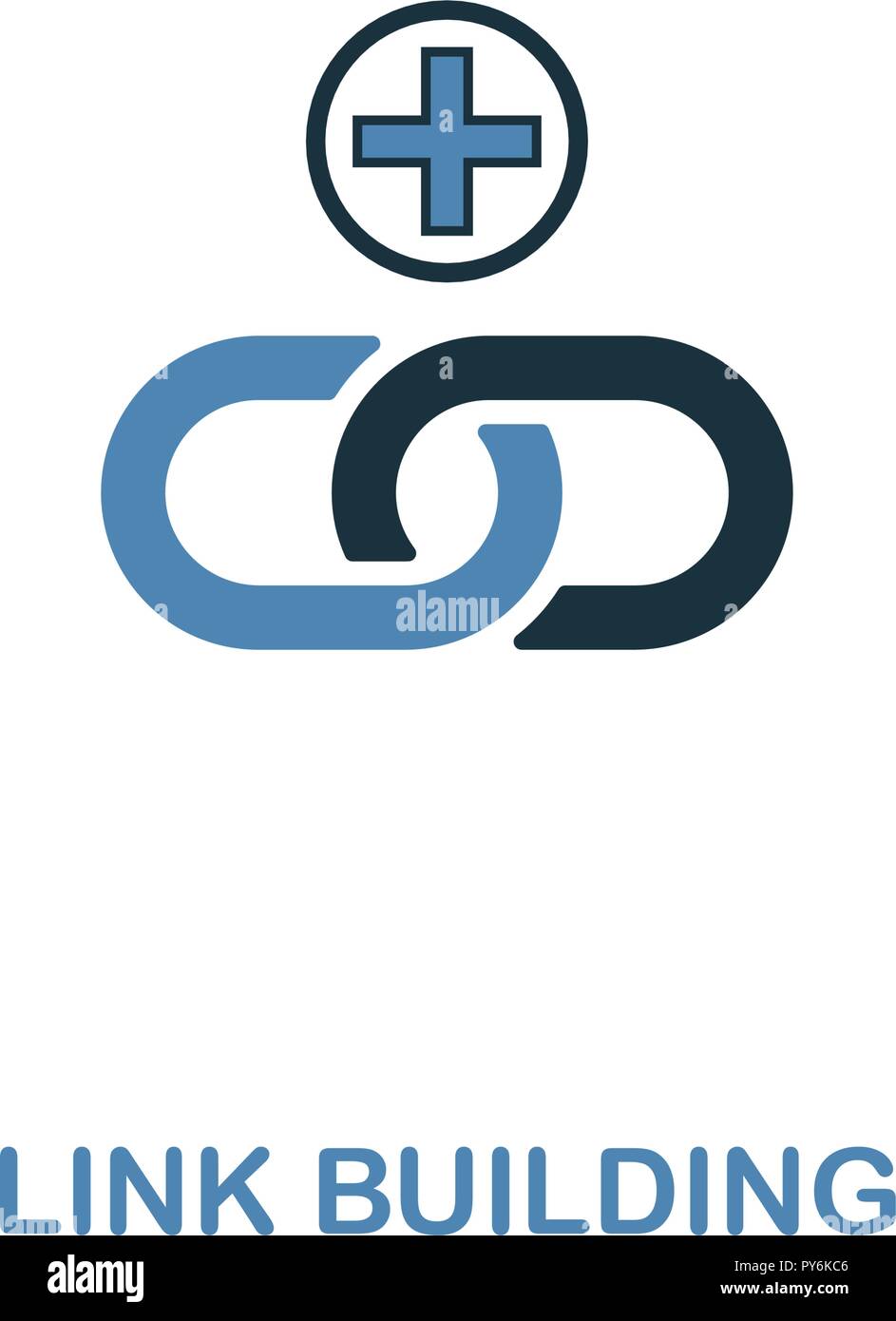 Link Building creative icon in two colors. Premium style design from ...