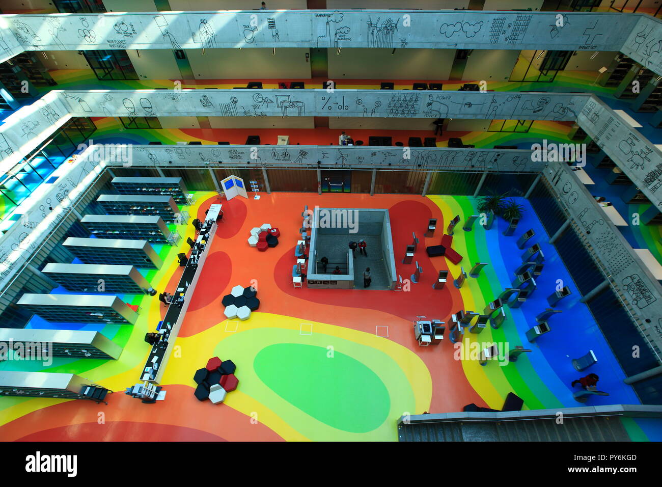 Interior of the Czech Technical University (CTU) Central Library on the ...