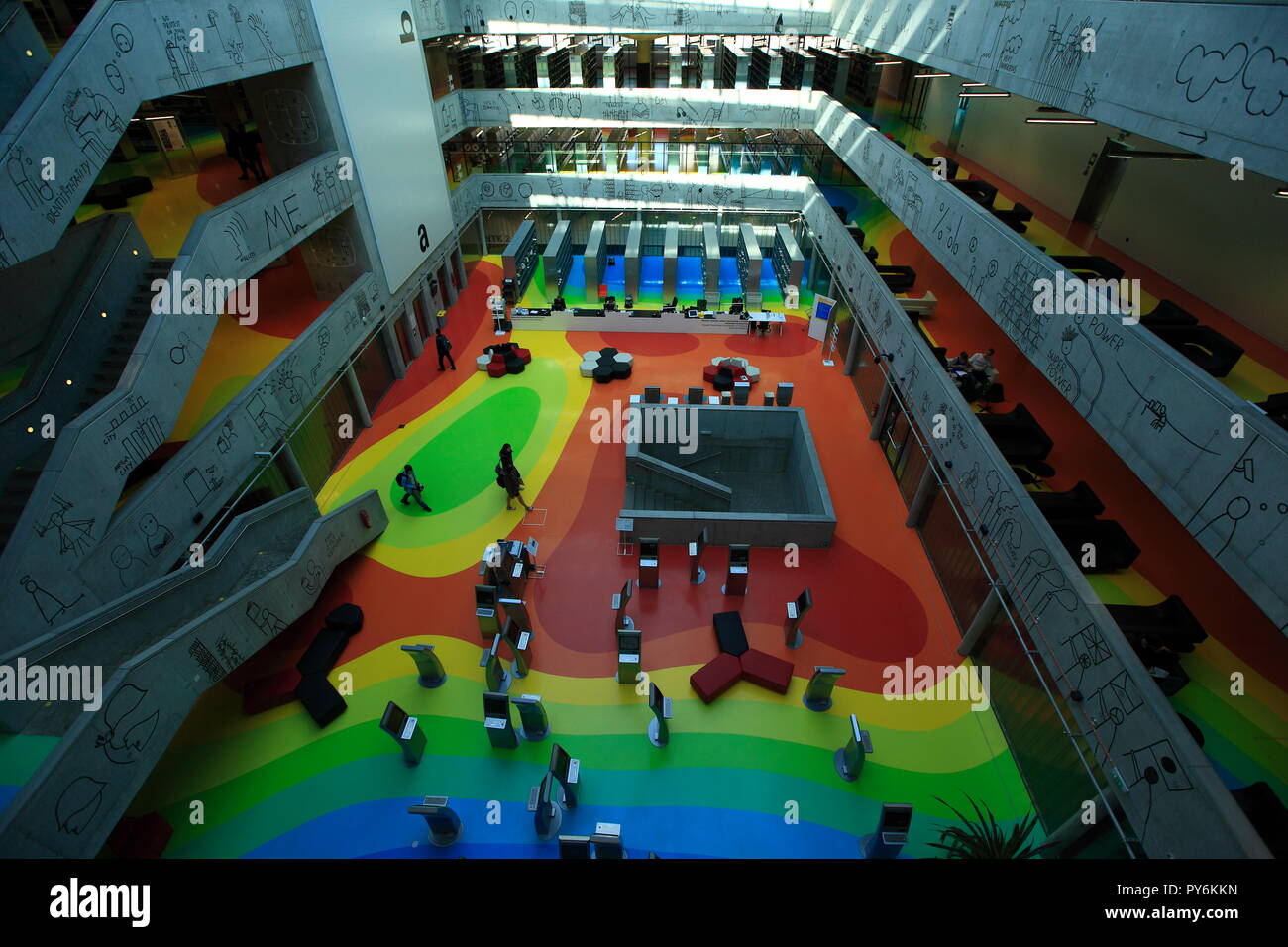 Interior of the Czech Technical University (CTU) Central Library on the ...