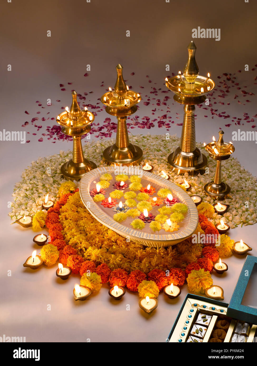 A STILL LIFE OF DIWALI FESTIVAL DECORATION IN MUMBAI INDIA SHOWING ...