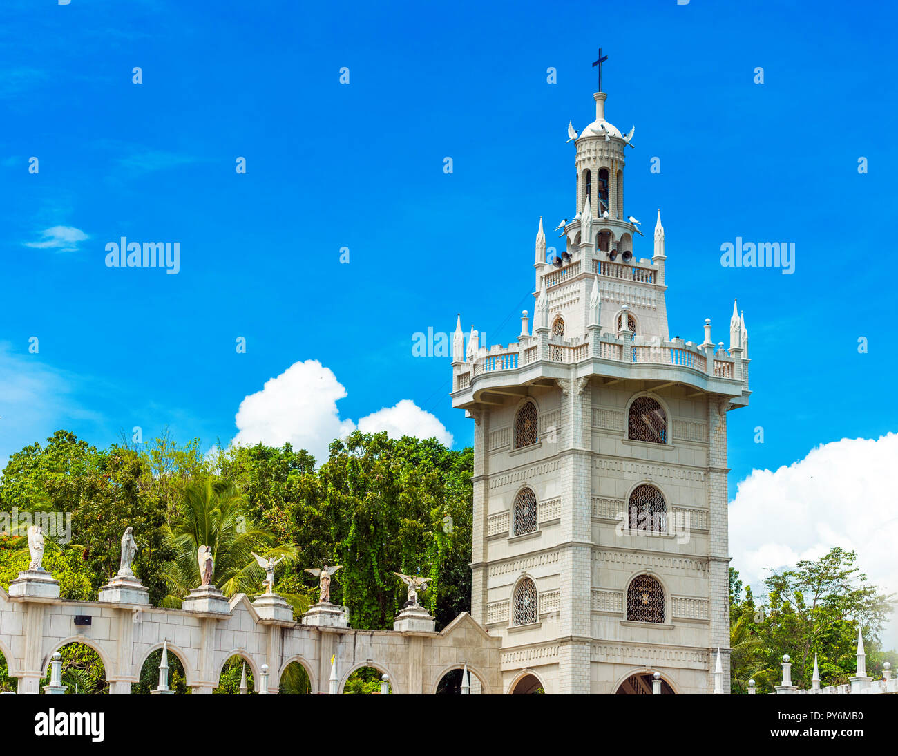 The Catholic Simala Shrine in Sibonga, Cebu, Philippines. Copy space ...