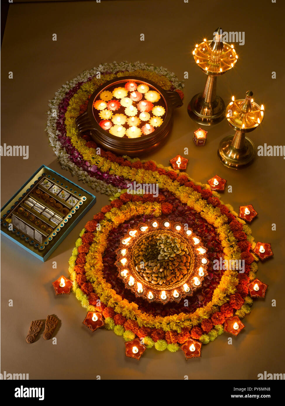 A STILL LIFE OF DIWALI FESTIVAL DECORATION IN MUMBAI INDIA SHOWING ...