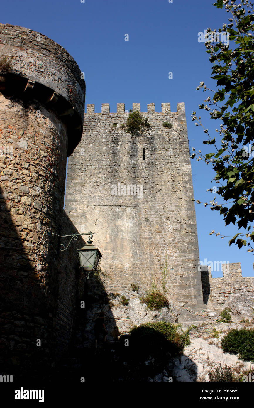 The castle at Obidos, Portugal, which is now a Pousada or luxury hotel ...