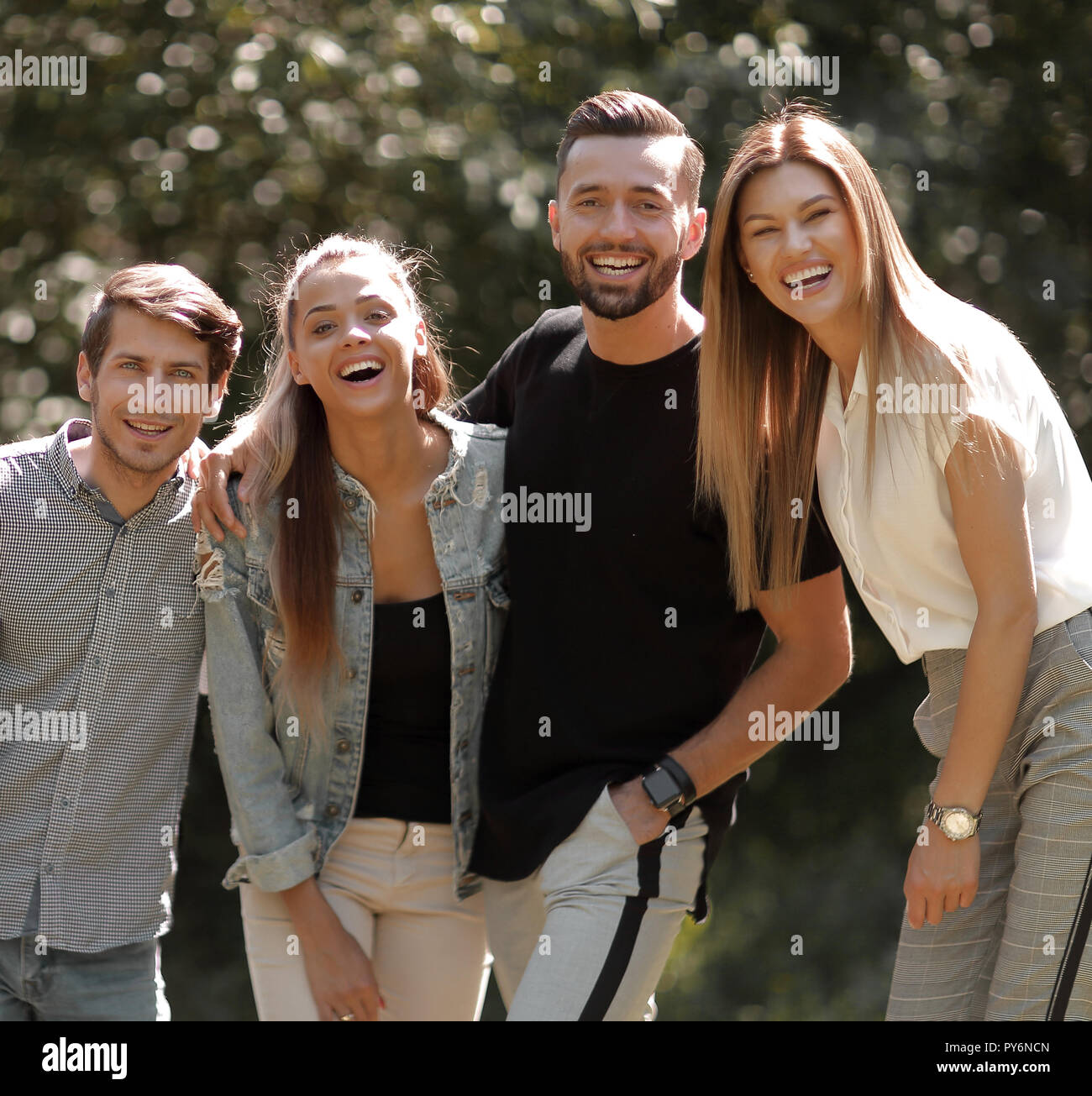 group of like-minded friends standing together Stock Photo - Alamy