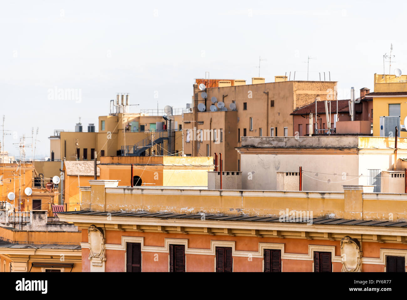 Rome, Italy historic city with cityscape skyline, high angle aerial ...