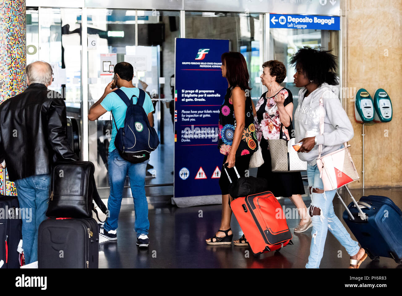 People person entering train hi-res stock photography and images - Alamy