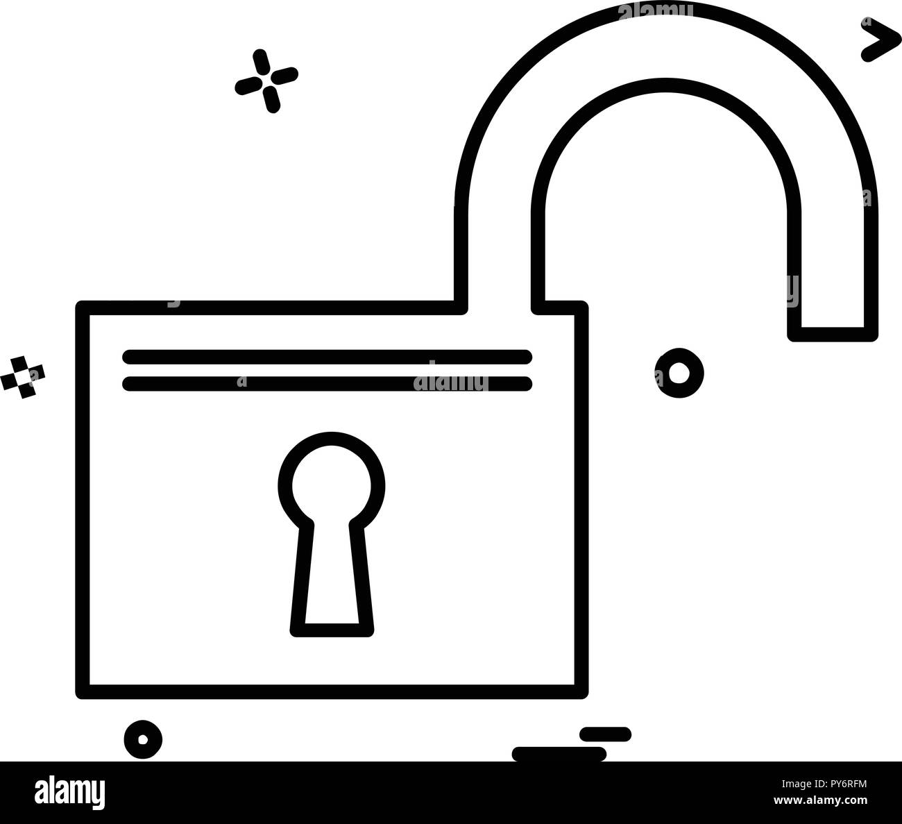 Lock icon design vector Stock Vector Image & Art - Alamy
