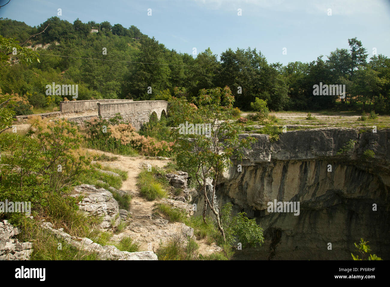 Waterfall in nature reservation called Slap Sopot in Croatia Stock ...