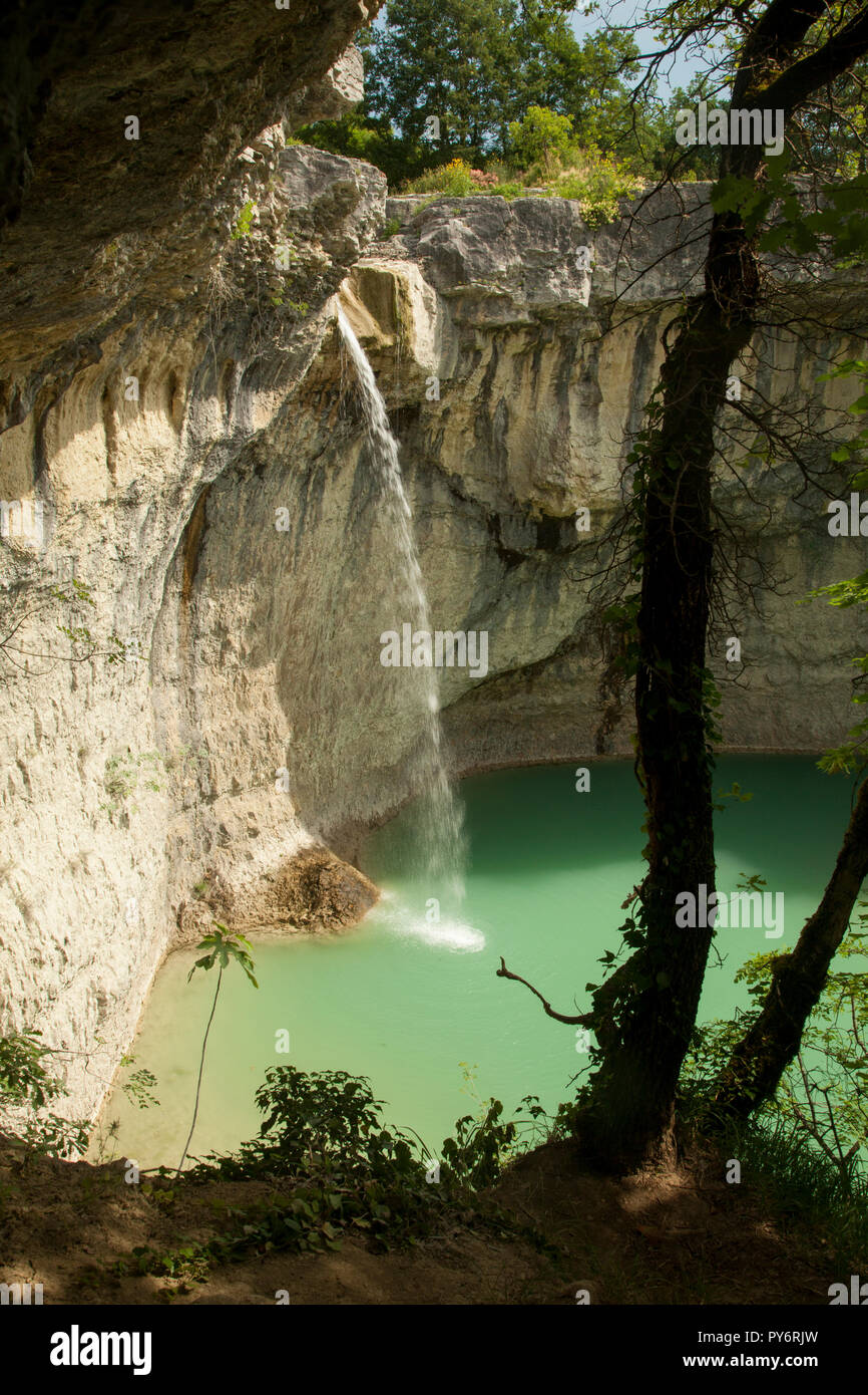 Waterfall in nature reservation called Slap Sopot in Croatia Stock ...