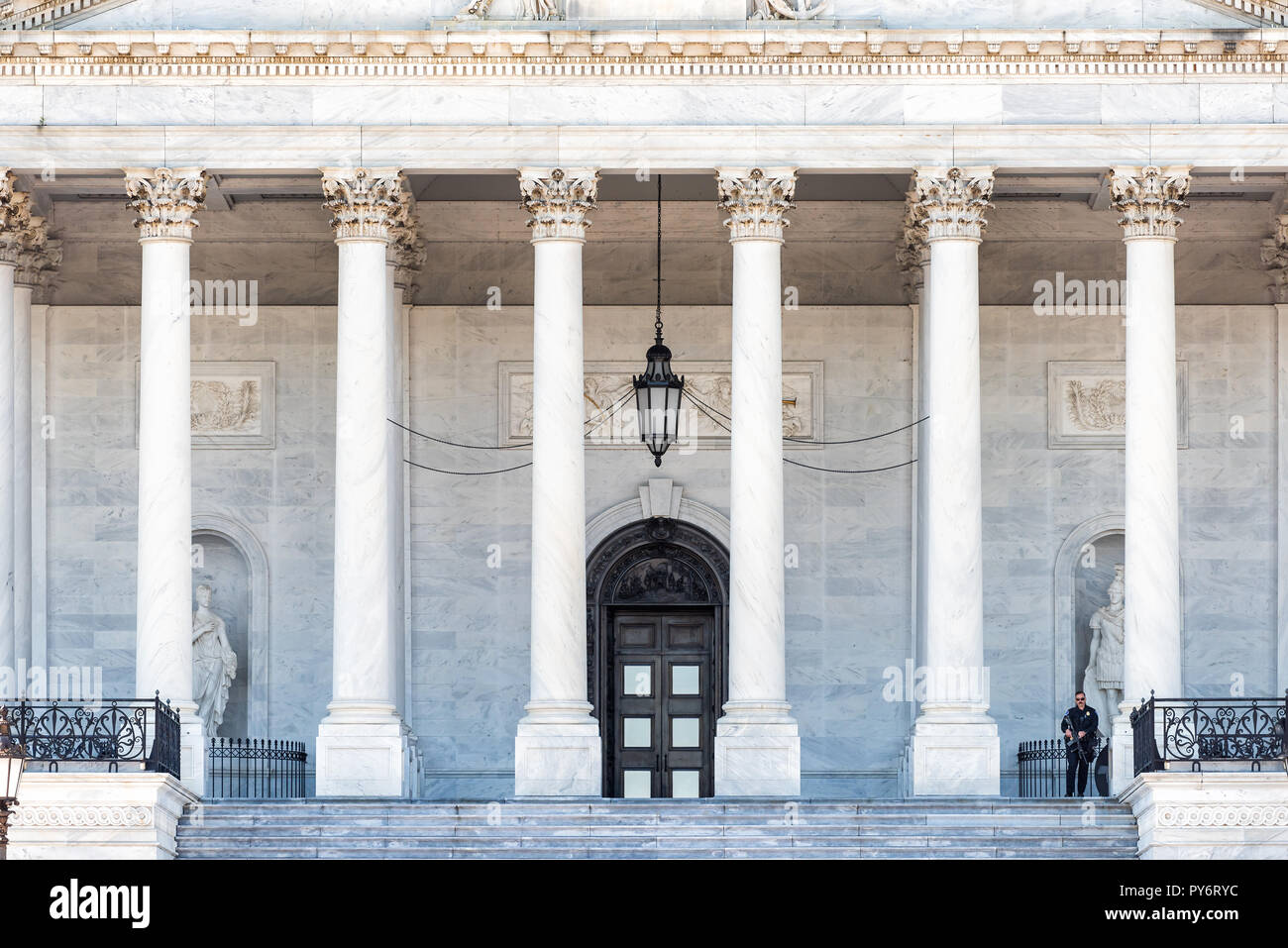 Washington DC, USA - October 12, 2018: US Congress entrance steps ...