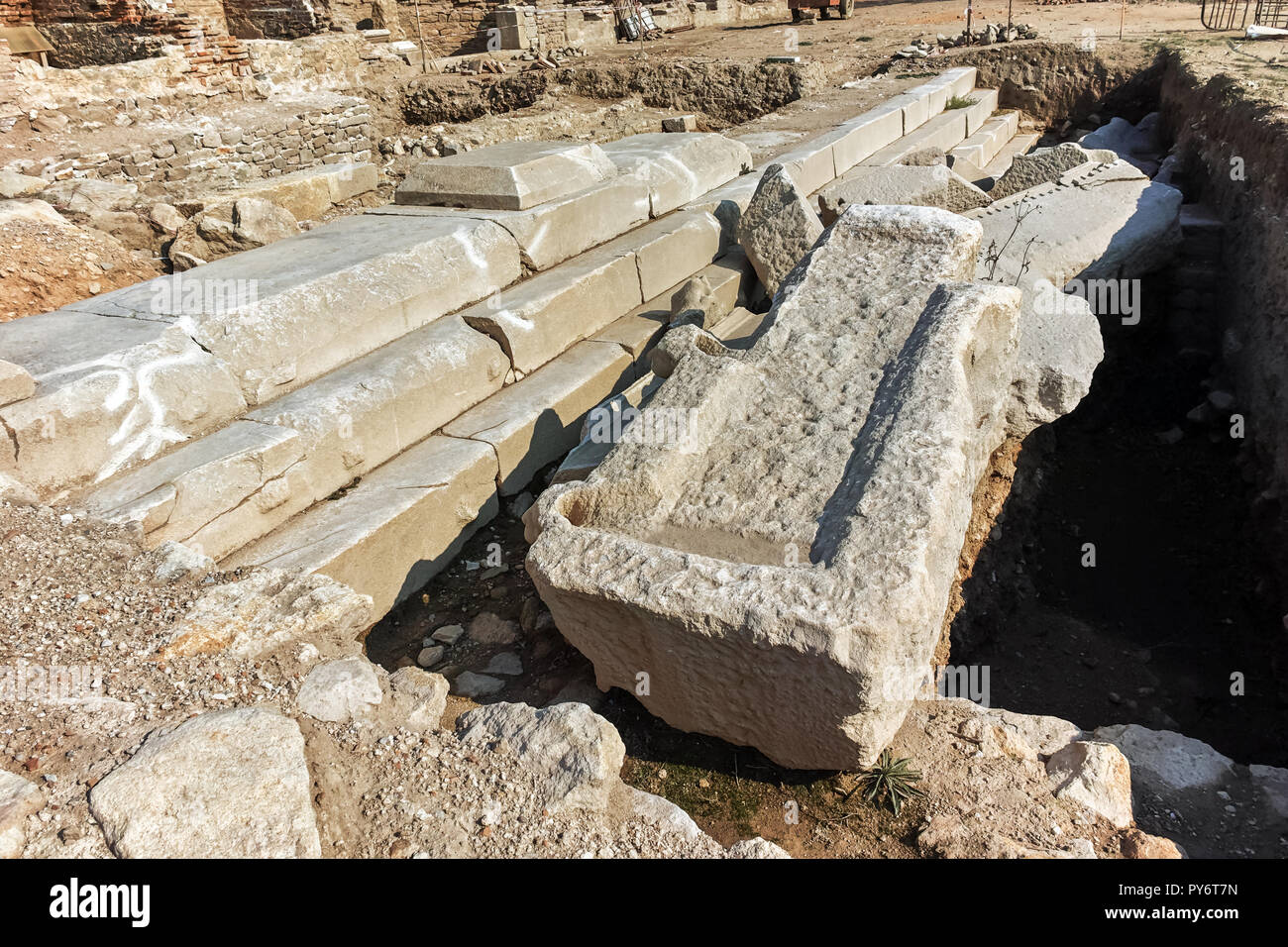 Ruins of ancient city Heraclea Sintica - built by Philip II of Macedon ...