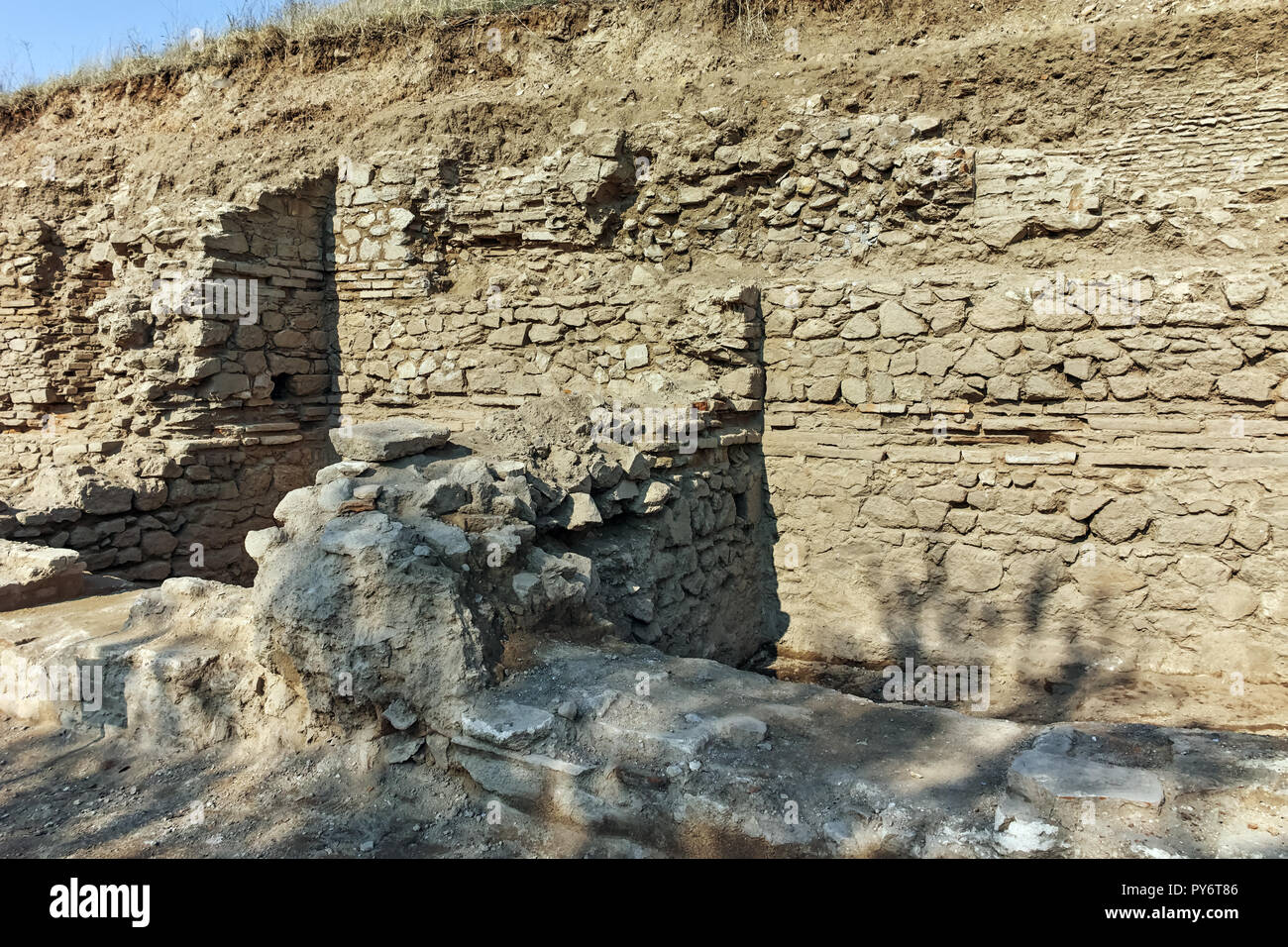 Ruins of ancient city Heraclea Sintica - built by Philip II of Macedon ...