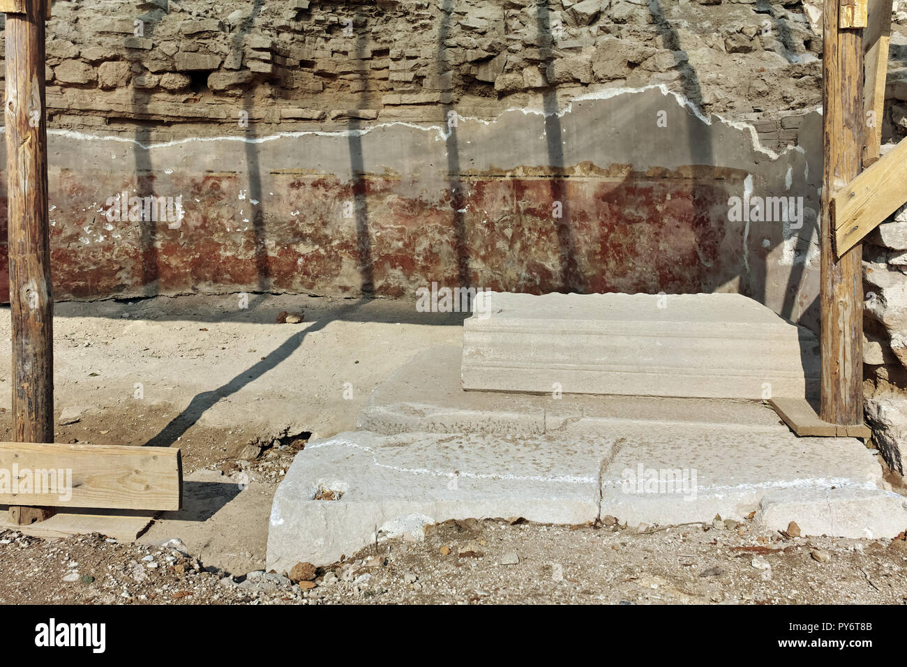 Ruins of ancient city Heraclea Sintica - built by Philip II of Macedon ...