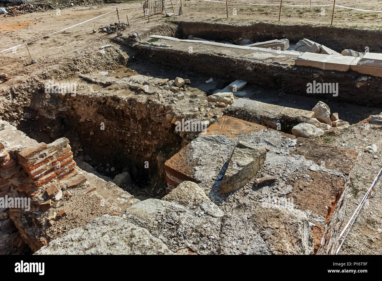 Ruins of ancient city Heraclea Sintica - built by Philip II of Macedon ...
