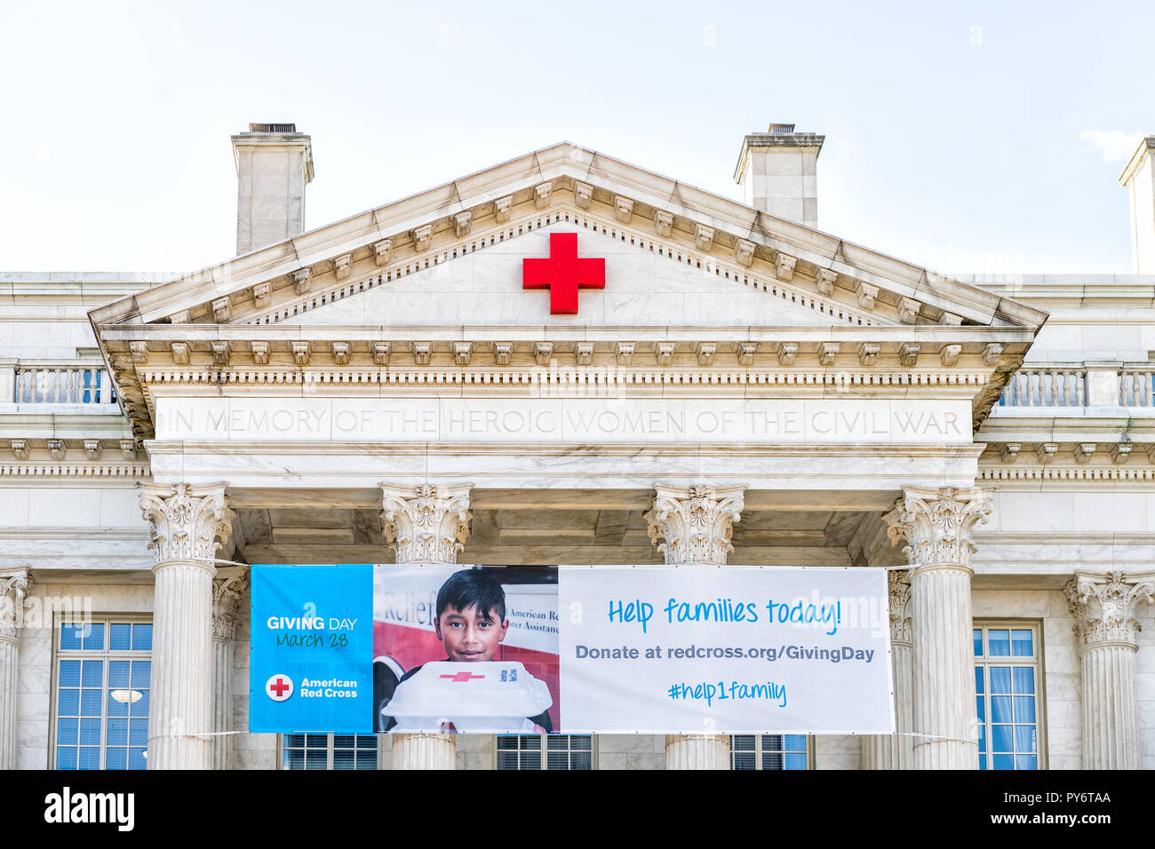Washington DC, USA - March 9, 2018: American Red Cross chapter building ...