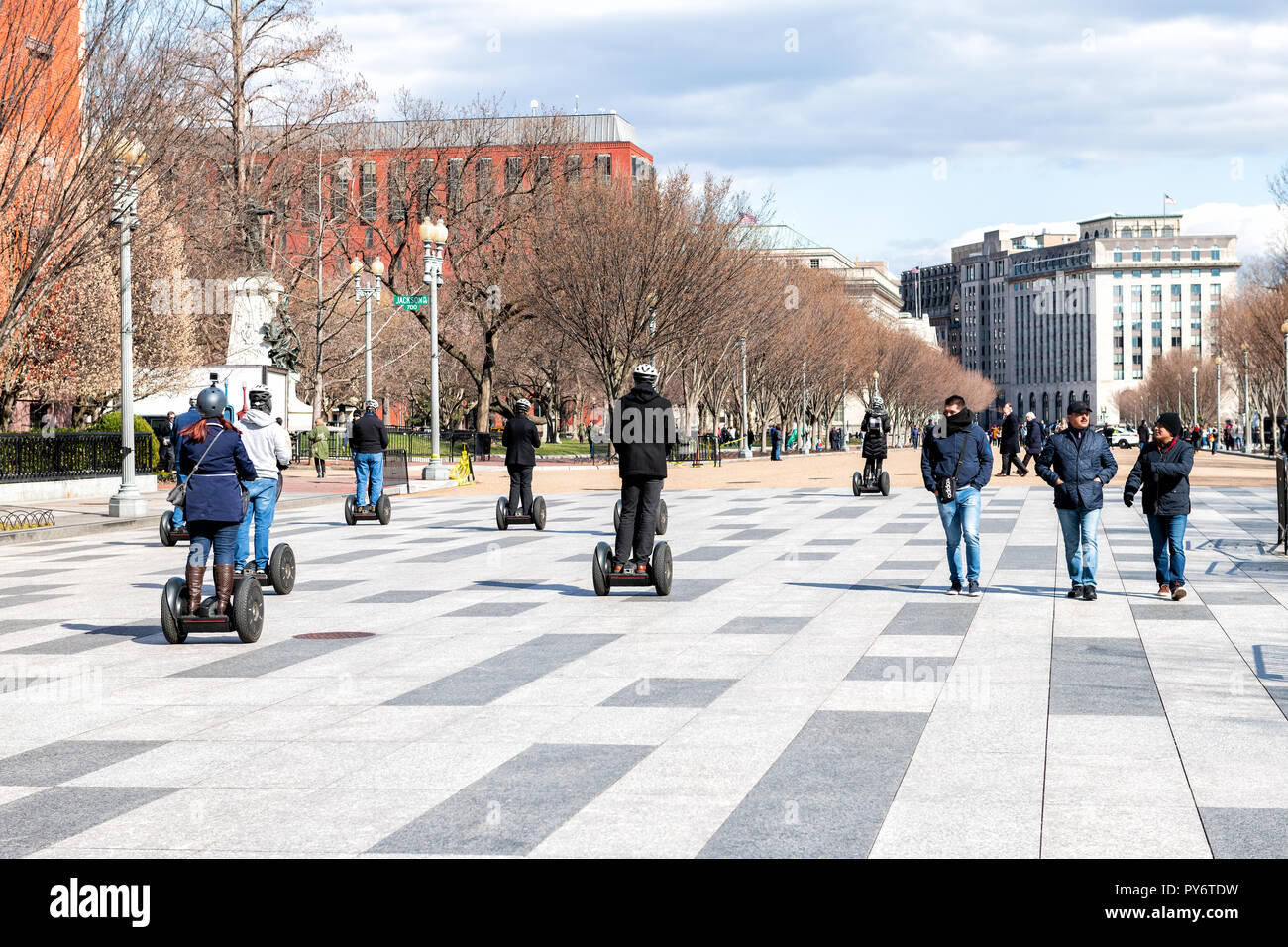 Washington DC, USA - March 9, 2018: Pennsylvania avenue during day in ...