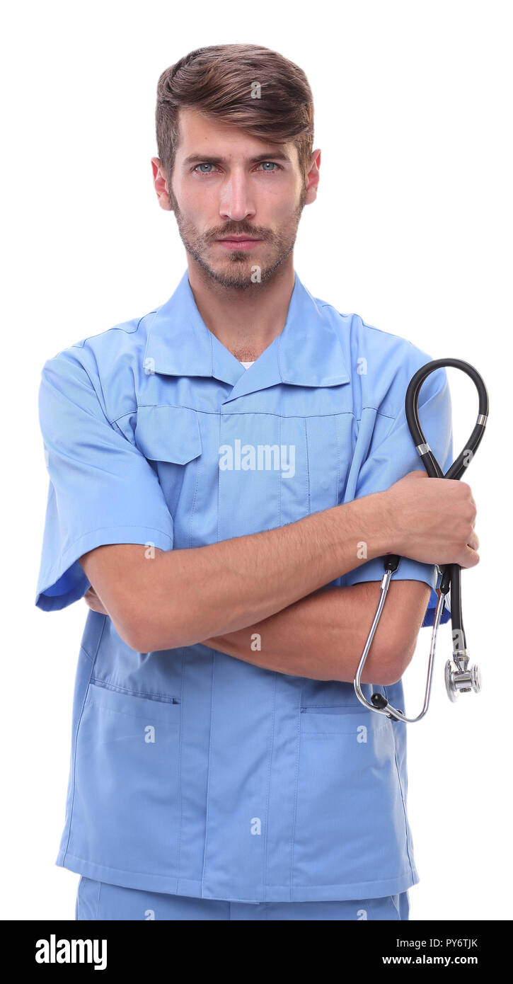 close up.medical doctor with stethoscope Stock Photo - Alamy