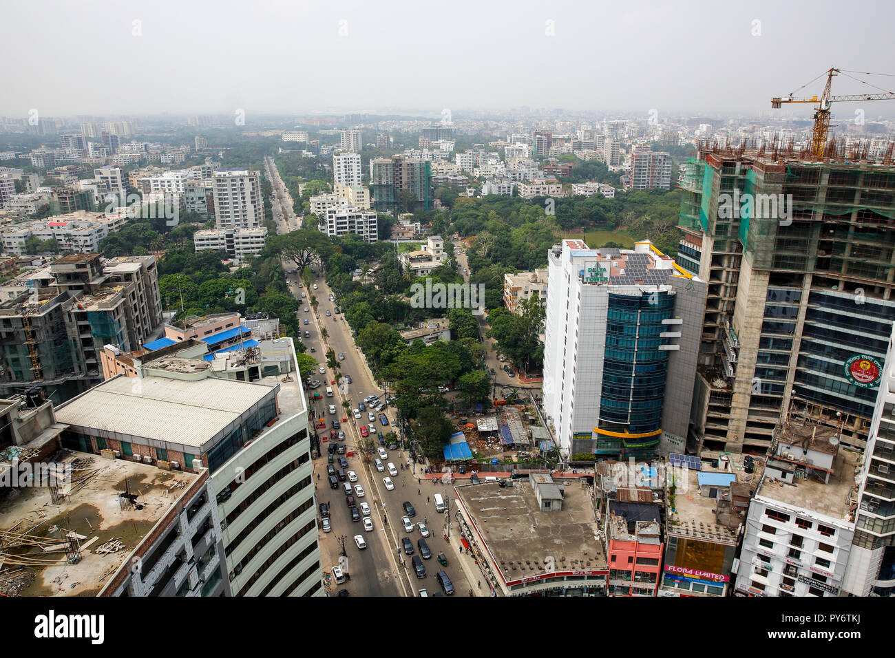 Aerial view of Gulshan area, Dhaka, Bangladesh Stock Photo - Alamy