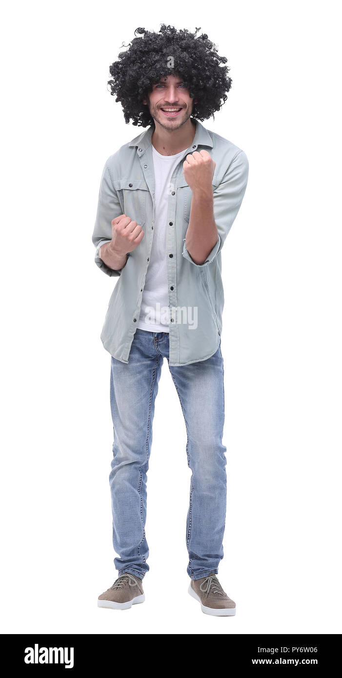 in full growth. portrait of a happy young man Stock Photo - Alamy