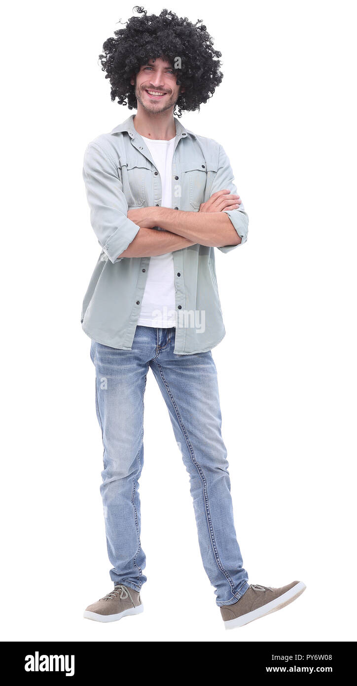 in full growth. portrait of a young man Stock Photo - Alamy