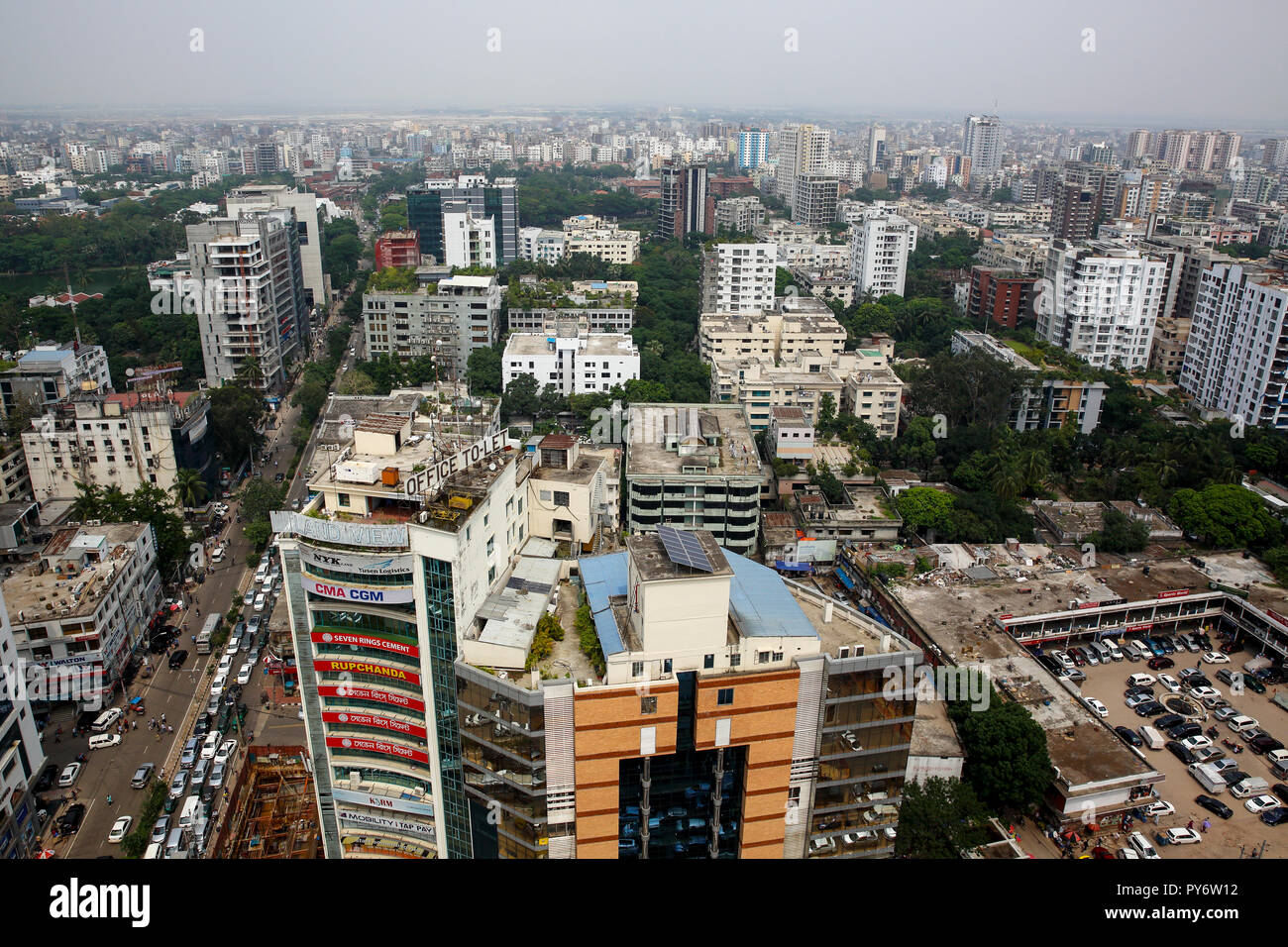 Aerial view of Gulshan area, Dhaka, Bangladesh Stock Photo - Alamy